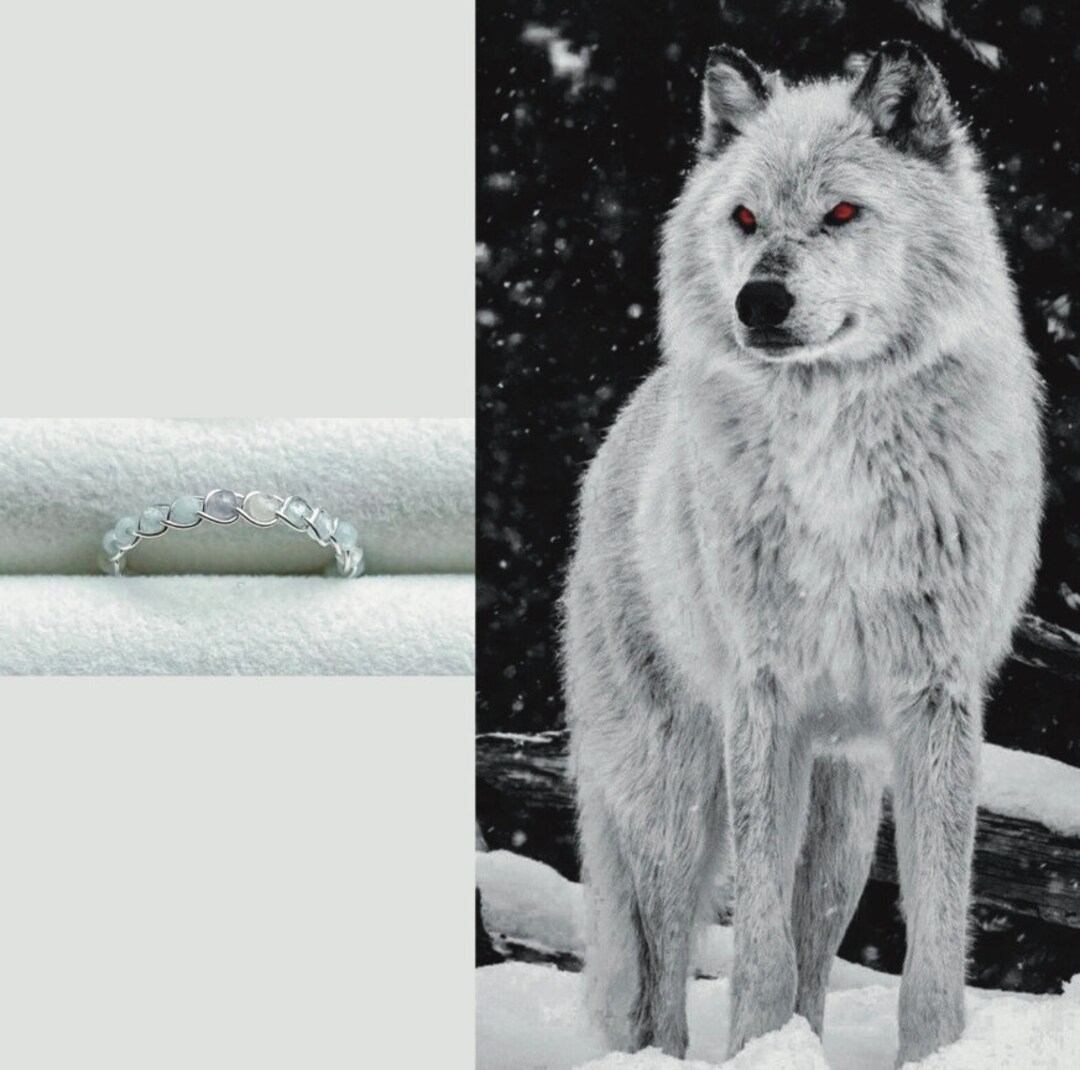 Stoic Male White Wolf Spirit Bond Spirit Companion Spirit Vessel ...