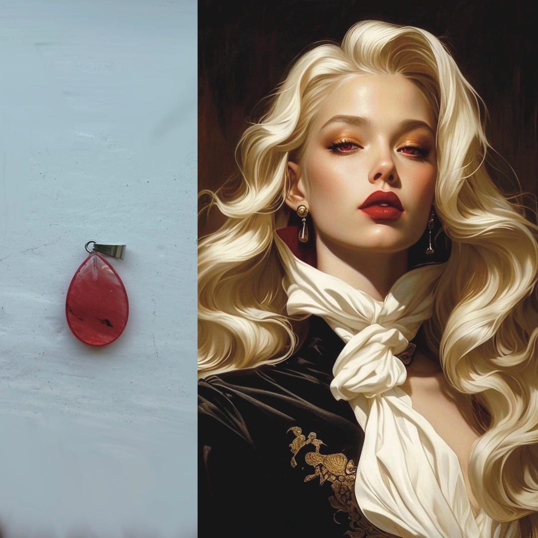 Female Vampire Spirit Bond Spiritual Companion Haunted Vessel Necklace ...