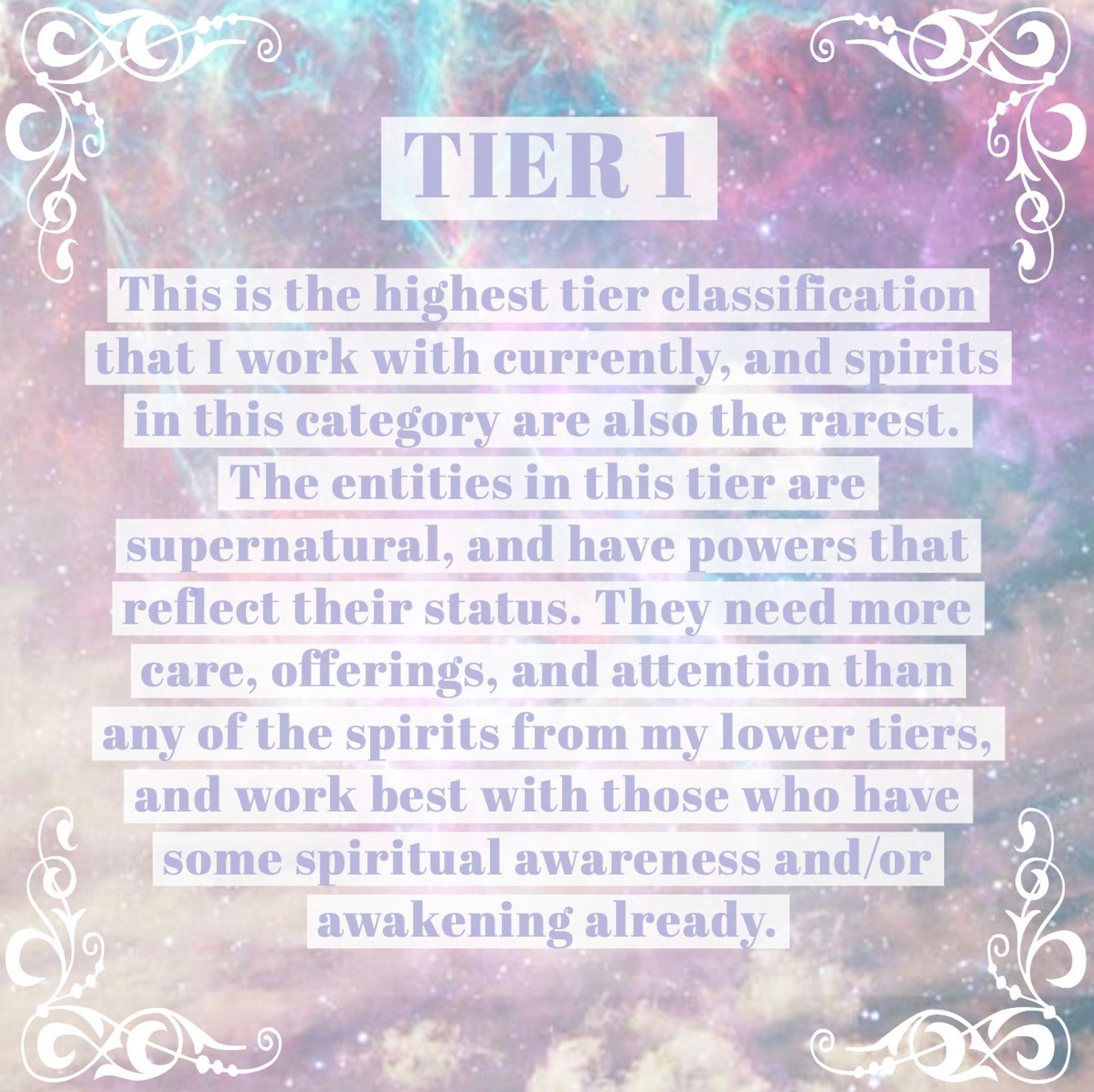 Astral Ruler of Planetary Bodies Spirit Bond Spirit Companion Spirit ...