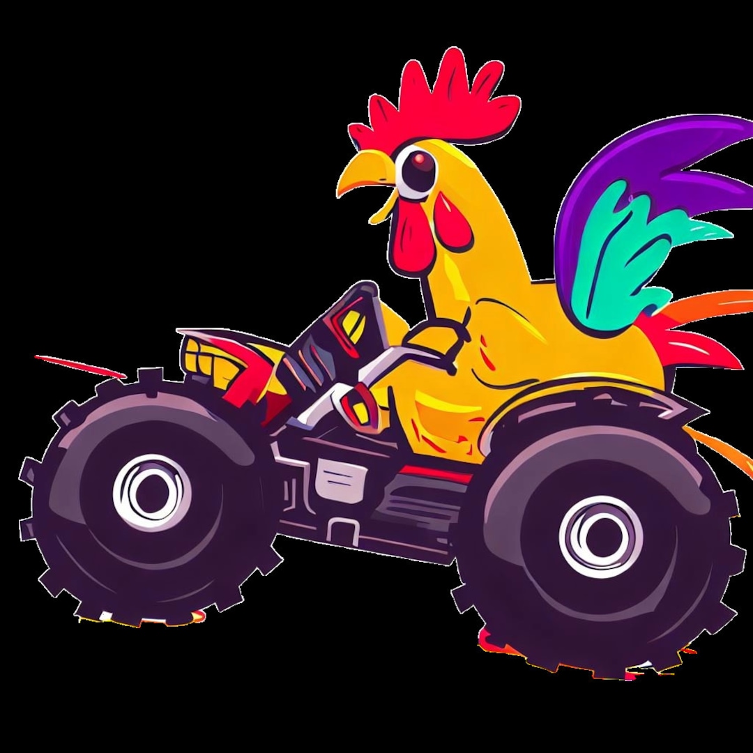 Monster Truck and Chicken Png Sublimation Design, Camouflage Monster ...