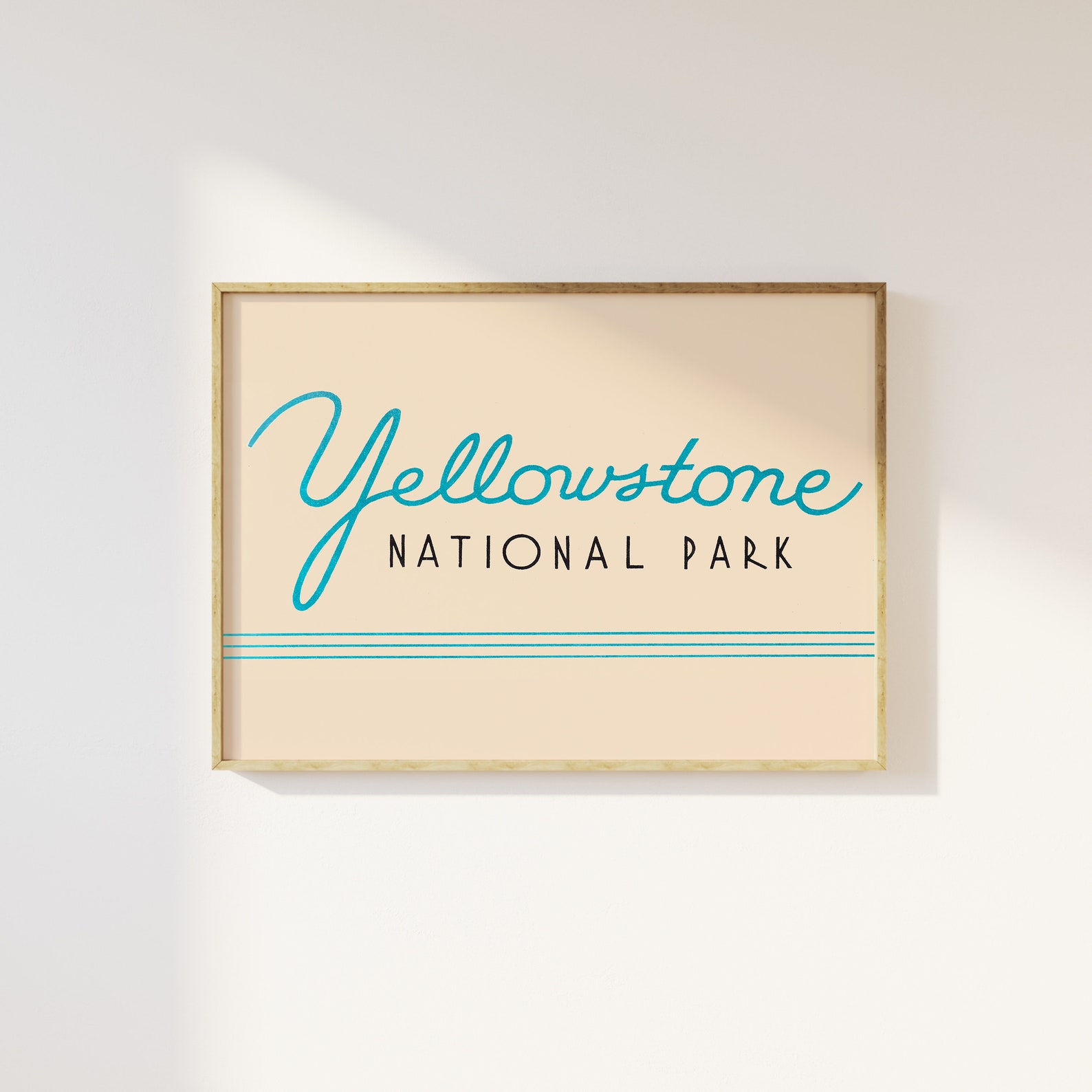 Yellowstone Throwback Logo, Vintage Travel Art, Digital Download Wall ...