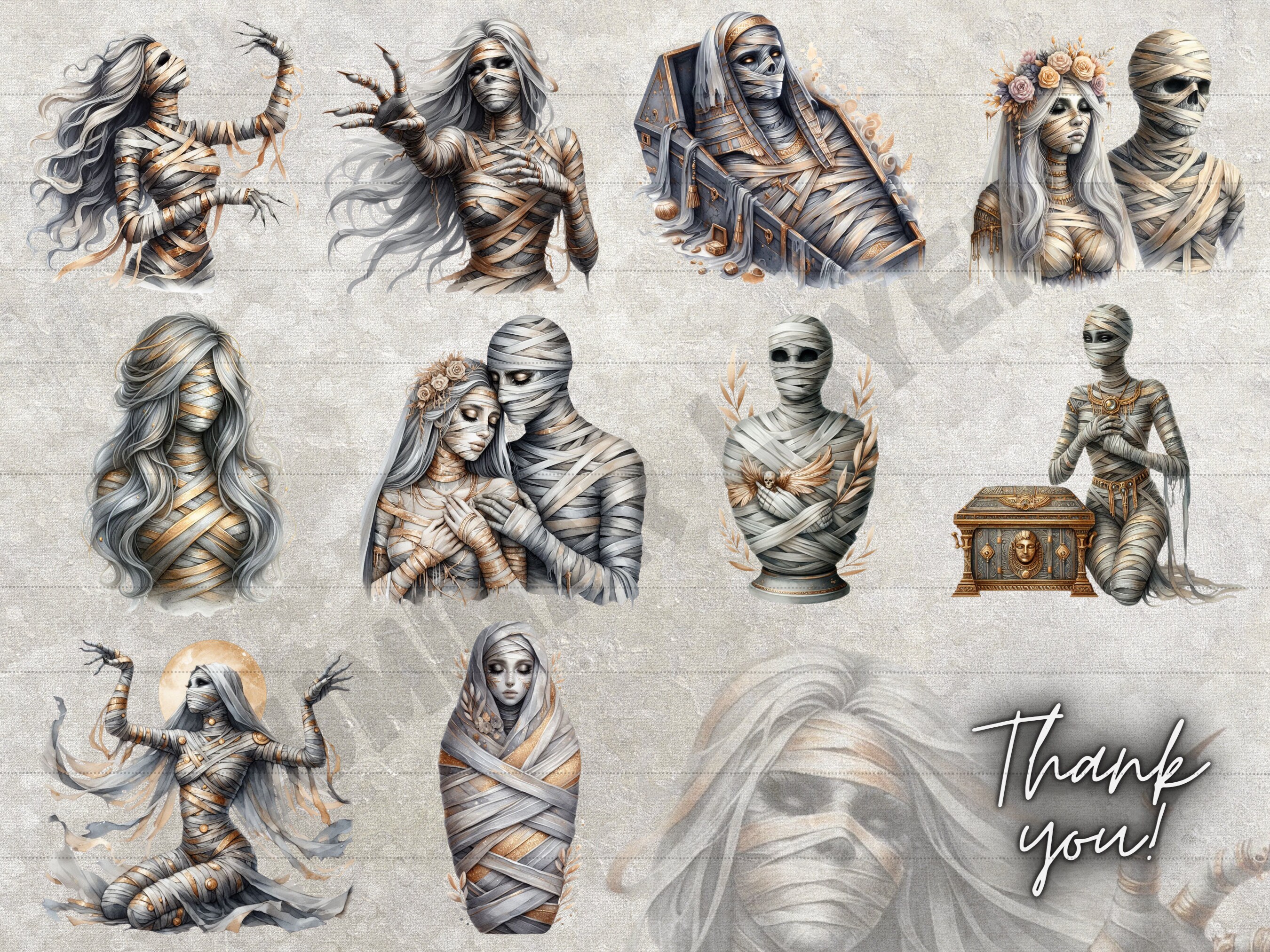 Mummy SVG Poster Mummy Art PNG Digital Mummy Clipart Bundle Mummy Image ...