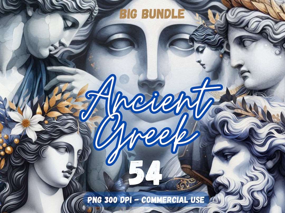 Ancient Greek Art PNG Digital Clipart Historical SVG Watercolor Light ...