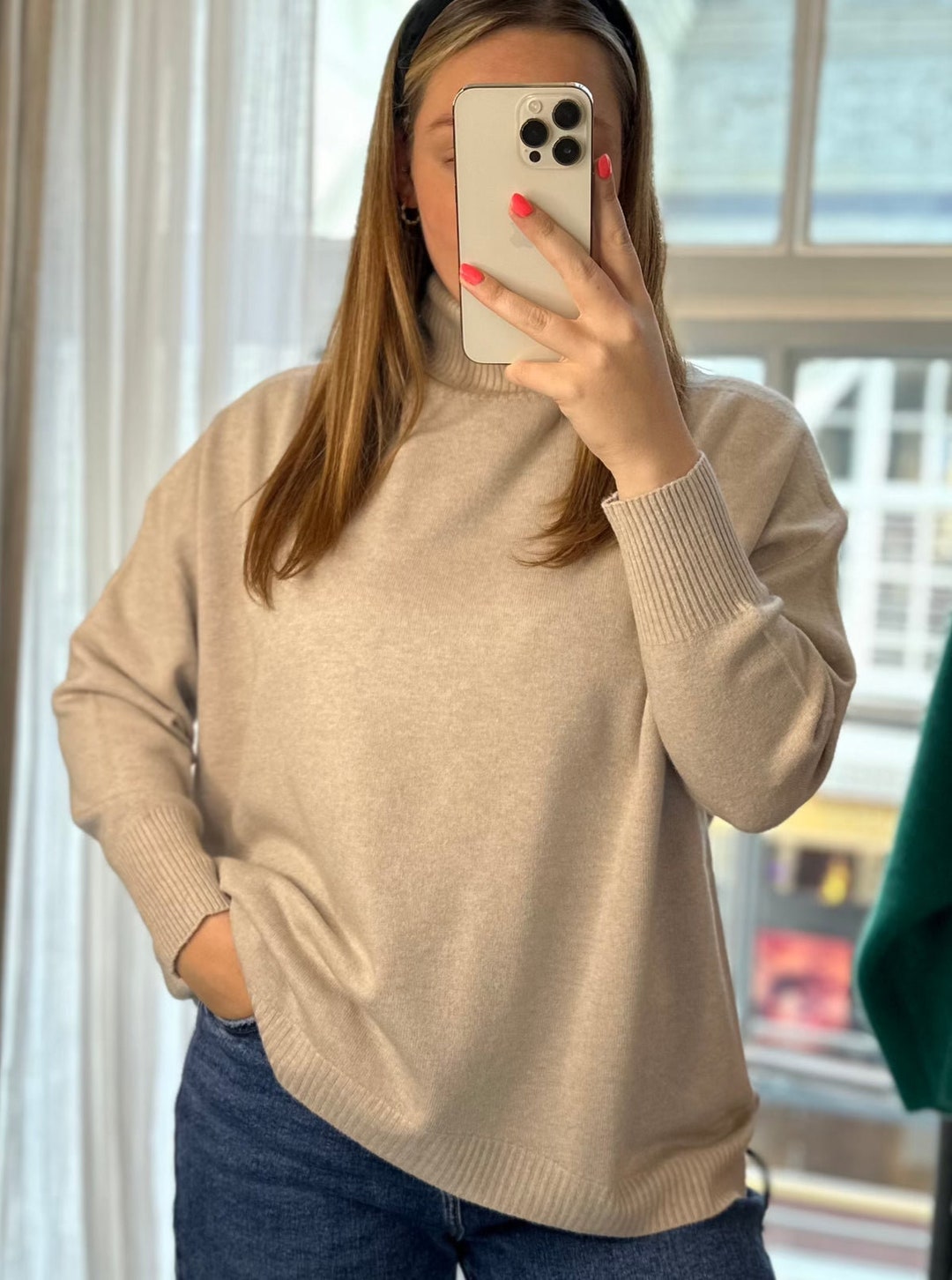 Made in Italy Roll Neck Sweater One Size 8-18 - Etsy UK