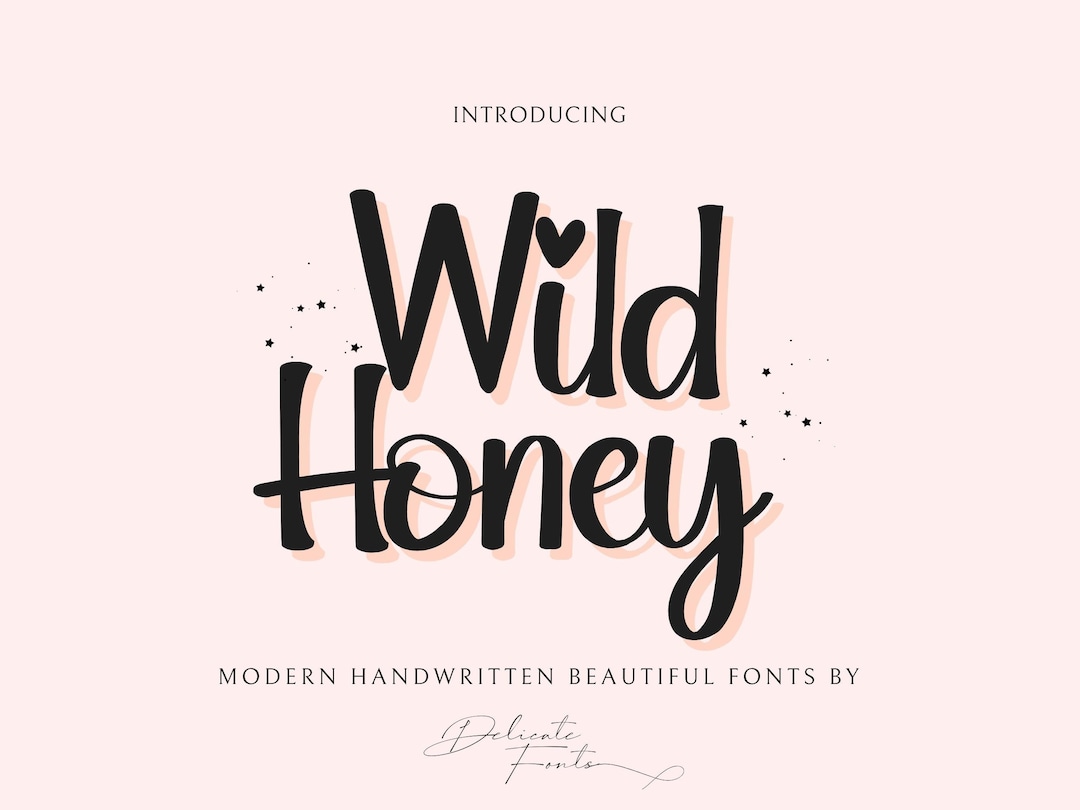 Wild Honey Script Font: Modern Cursive Fonts (TTF, OTF) - Etsy