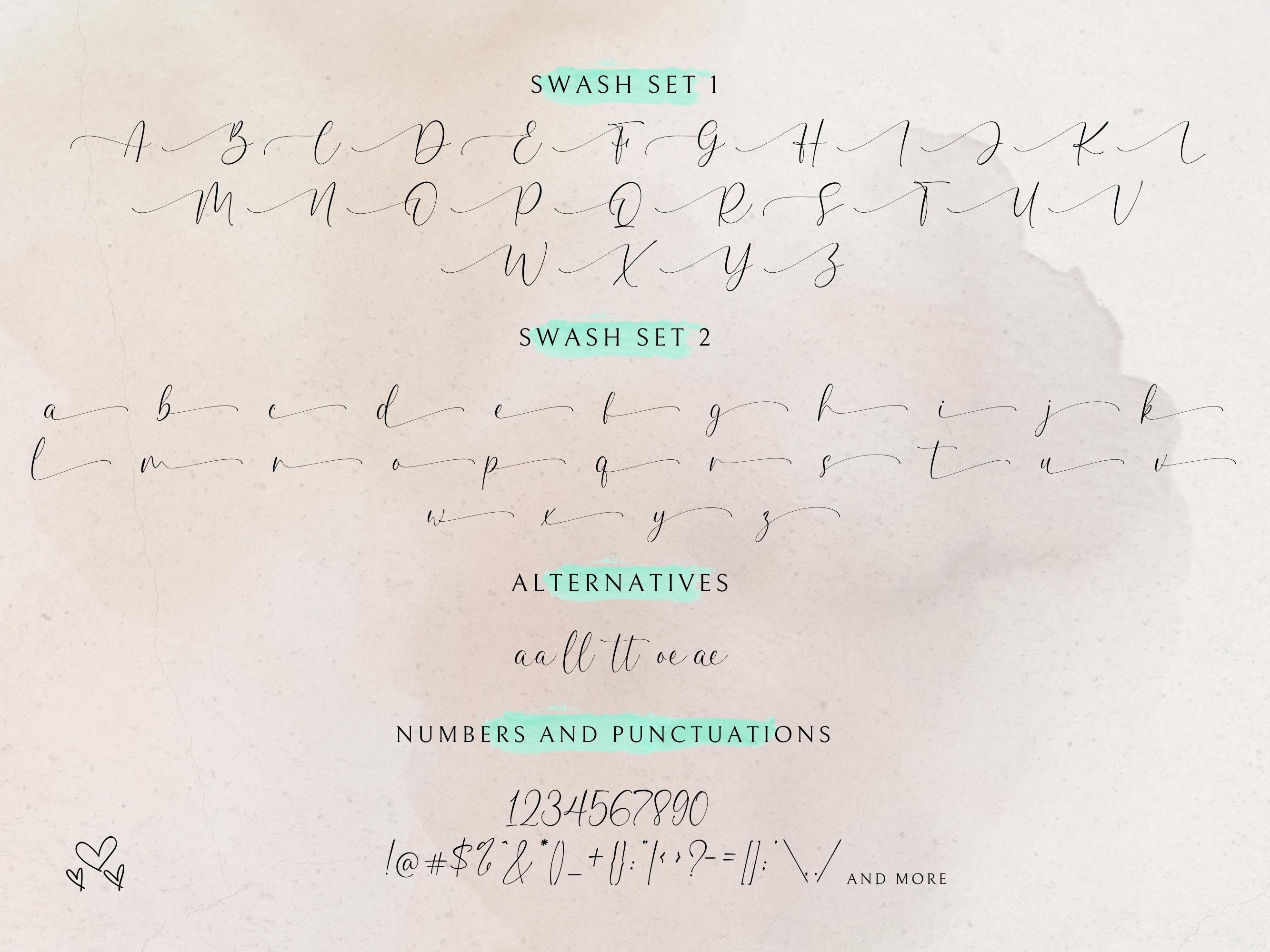 Handwritten Fonts Embroidery Fonts Cricut Font Calligraphy - Etsy