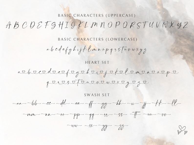 With Love Script Font: Heart & Swash Calligraphy (TTF, OTF) - Etsy