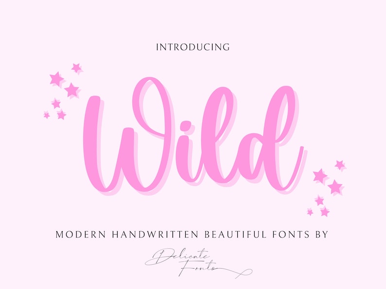 Wild Script Font: Modern Cursive Fonts for Cricut & Procreate (TTF, OTF ...