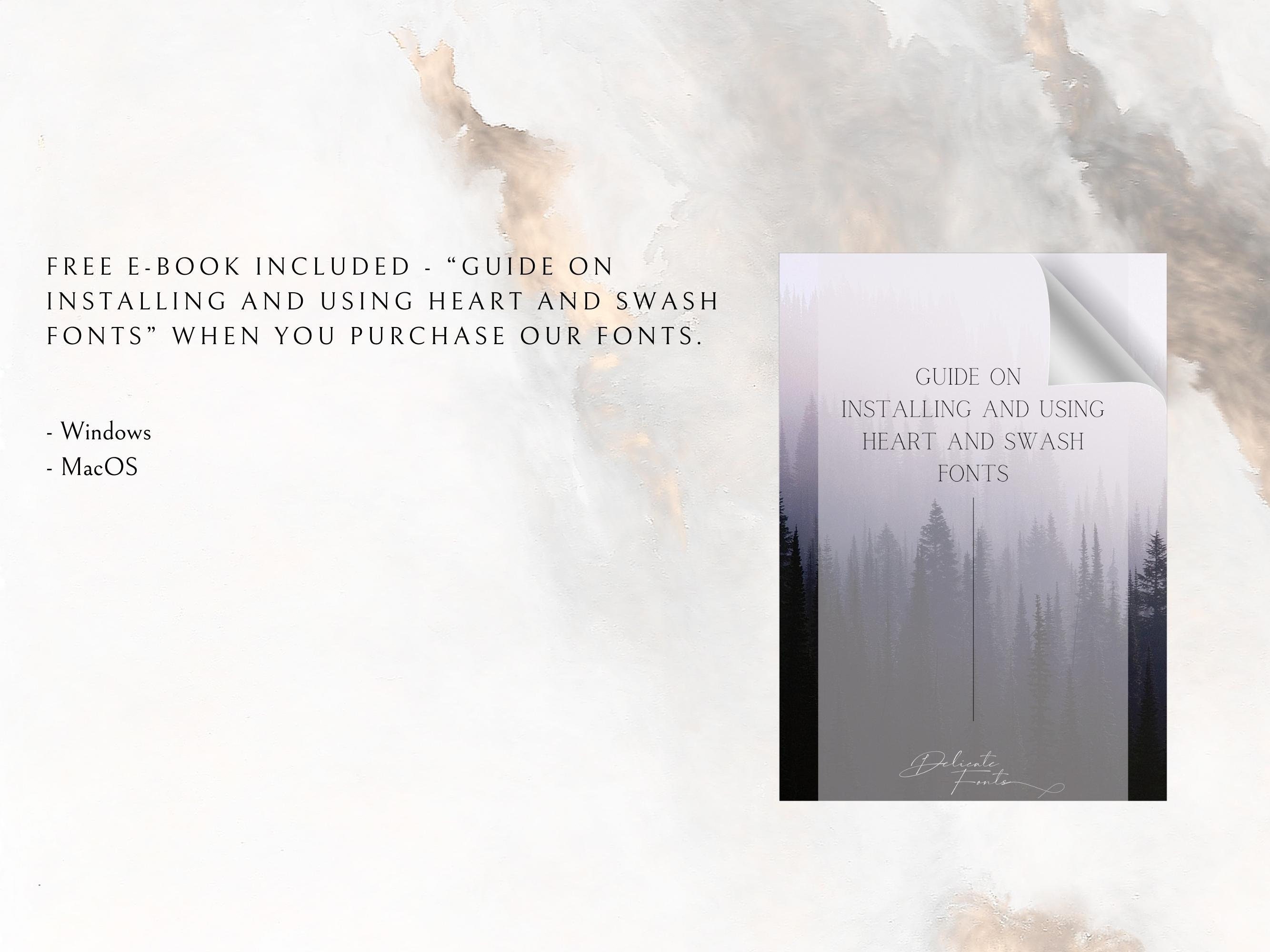 With Love Script Font: Heart & Swash Calligraphy (TTF, OTF) - Etsy