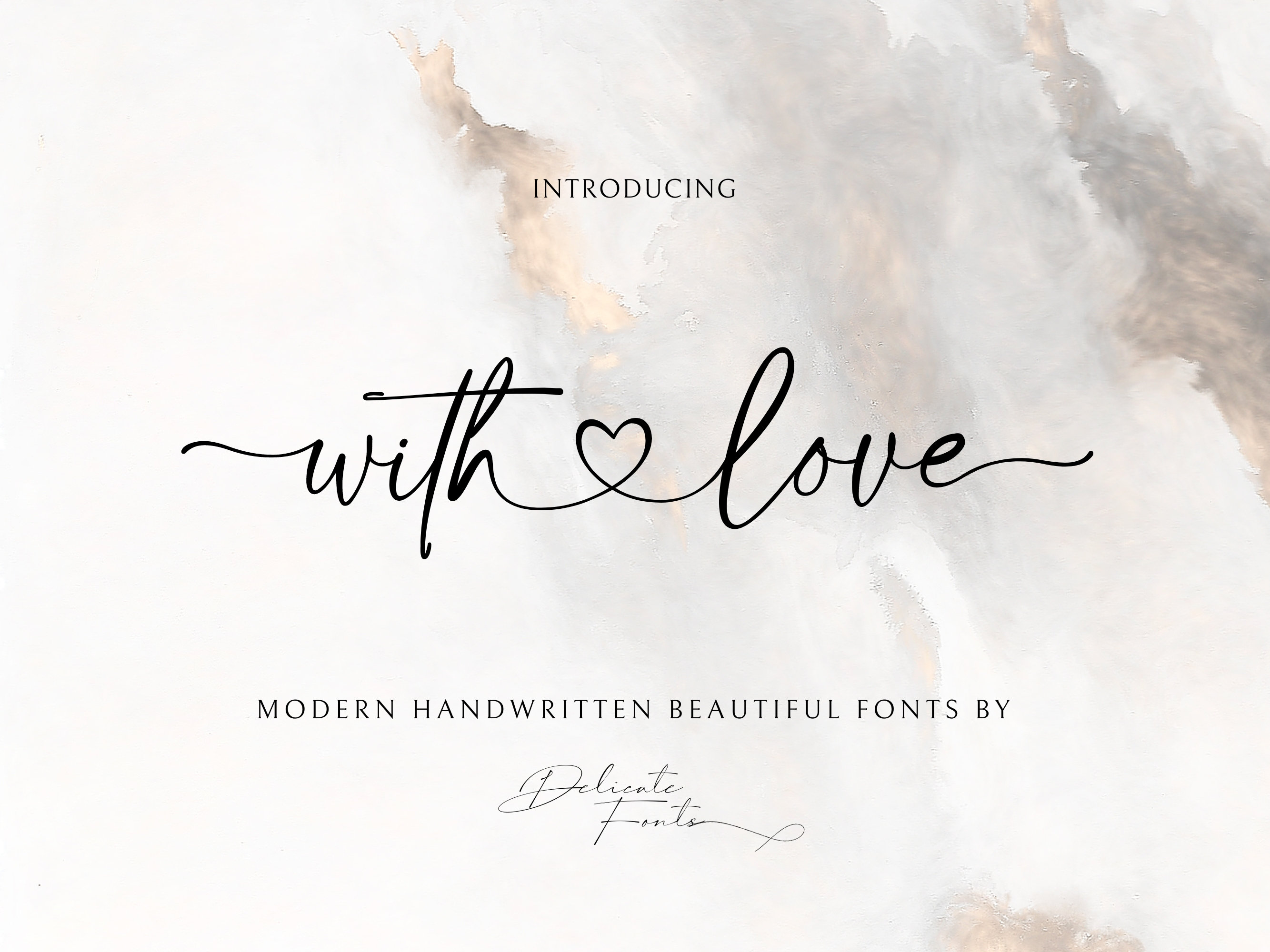 With Love Script Font: Heart & Swash Calligraphy (TTF, OTF) - Etsy