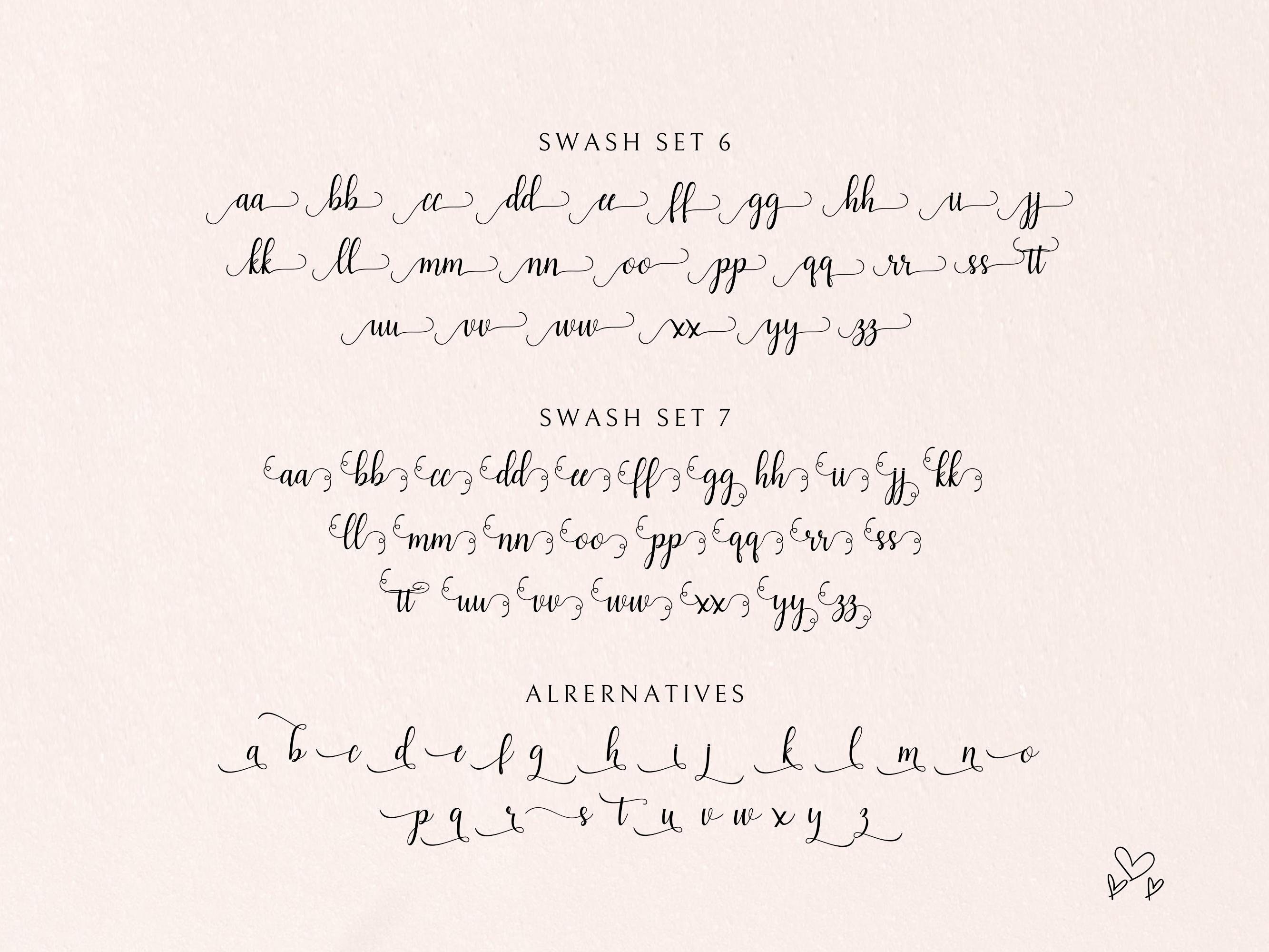 Cursive Fonts Embroidery Fonts Cricut Font Calligraphy - Etsy