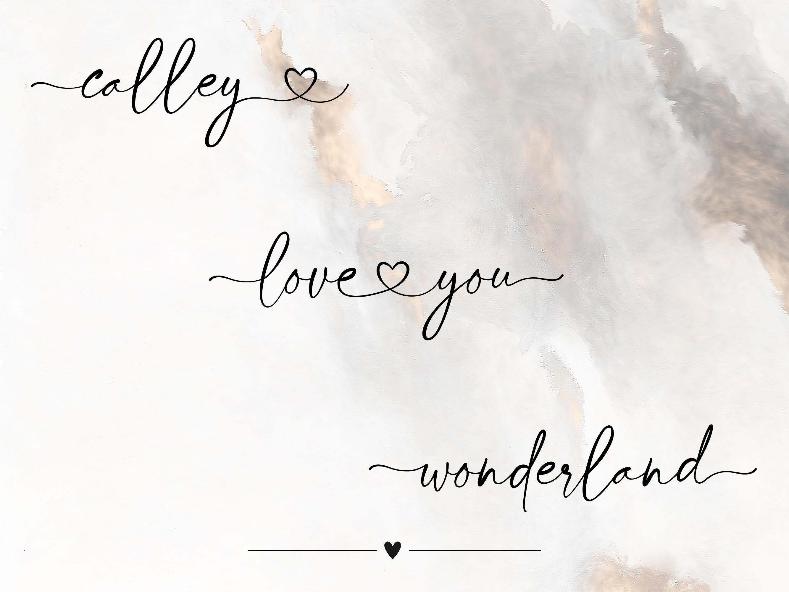 With Love Script Font: Heart & Swash Calligraphy (TTF, OTF) - Etsy