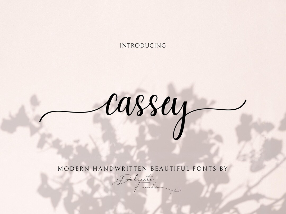 Cassey Script Font: Modern Calligraphy, Cricut & Embroidery (TTF, OTF ...