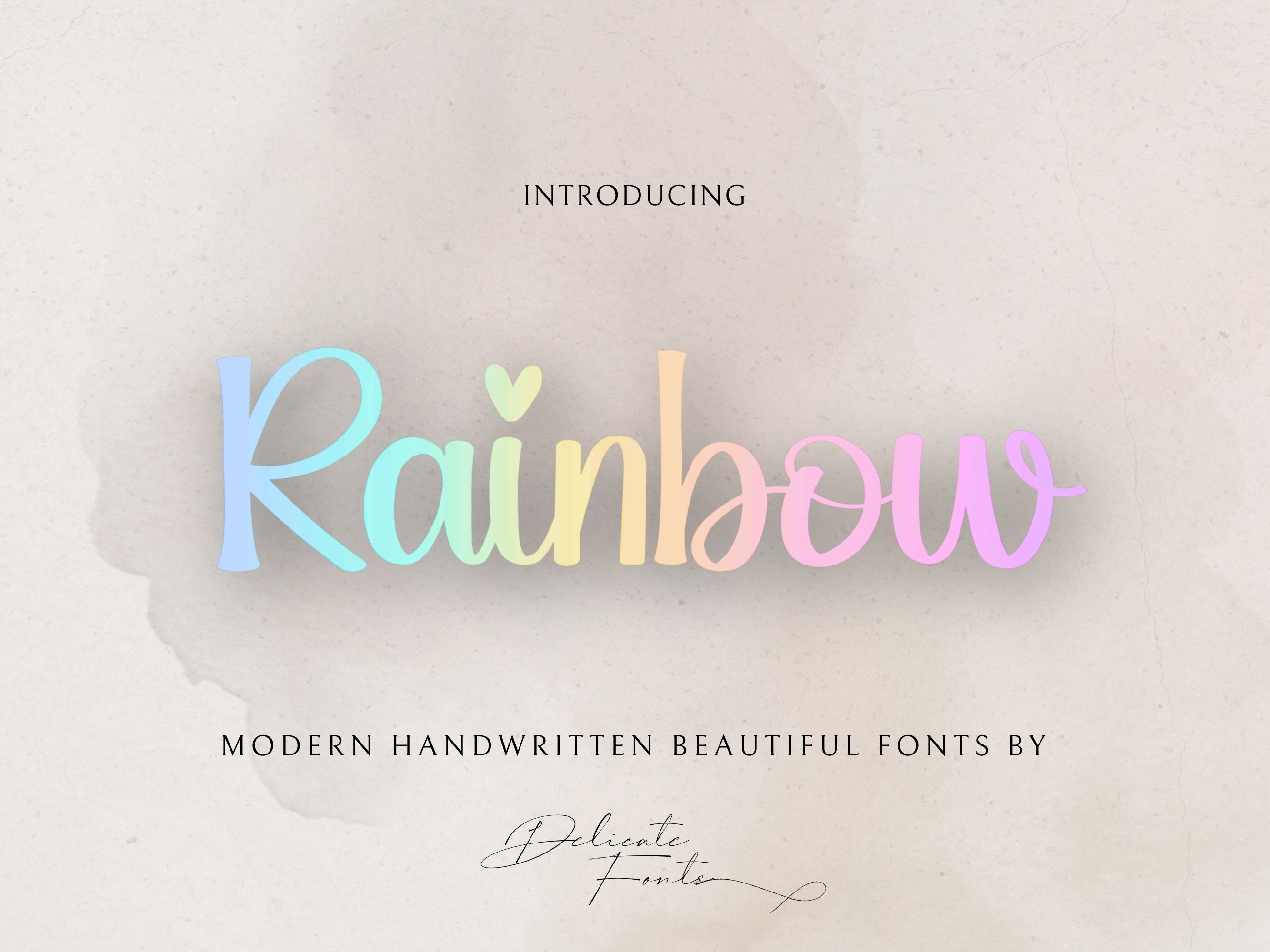 Rainbow Script Font: Modern Handwritten Font (TTF, OTF) - Etsy