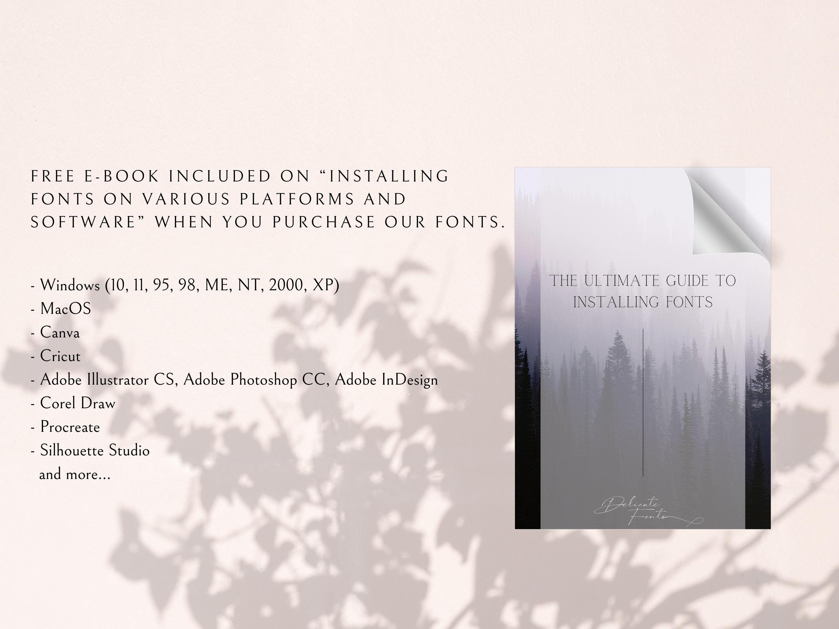 Cursive Fonts, Embroidery Fonts, Cricut Font, Calligraphy Font, Digital ...