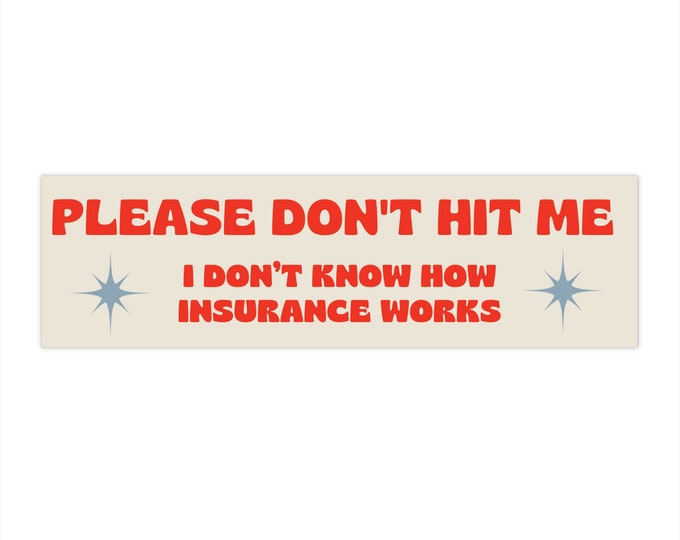 Funny Bumper Sticker Vinyl Sticker Aesthetic Decal Car Accessory Cute ...