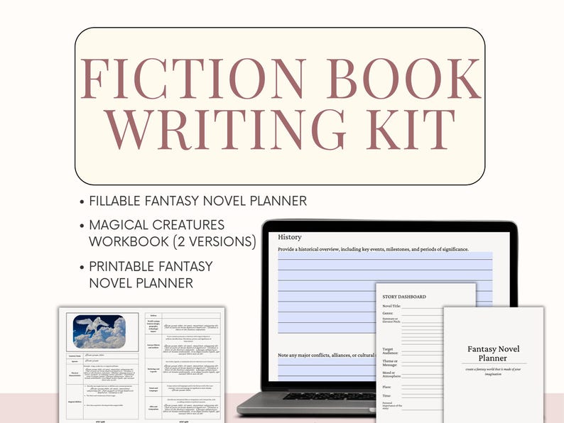 Fillable Fiction Book Writing Kit, World Building Worksheet, Writing ...