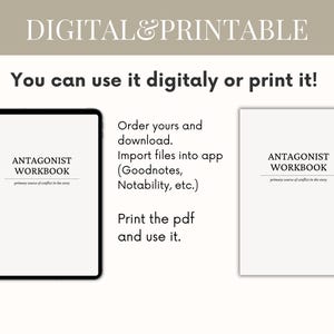 Antagonist Workbook I Villan Planner I Writing Worksheets I Character ...