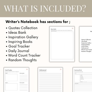 Writers Notebook, Digital Writer's Book, Printable Writers Journal ...