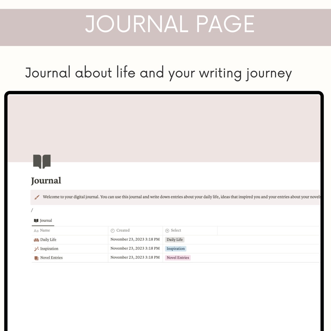 Writing Prompts Notion Template for Fiction Authors Notion for Writing ...