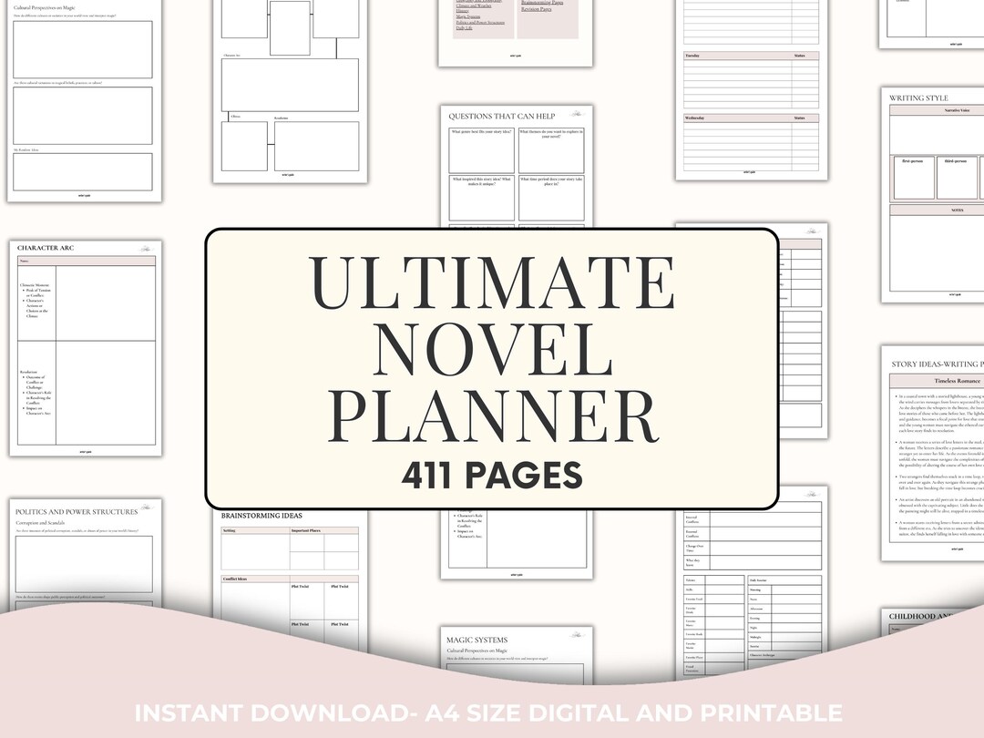 Ultimate Novel Planner: Character Workbook, Plotting Workbook, World ...