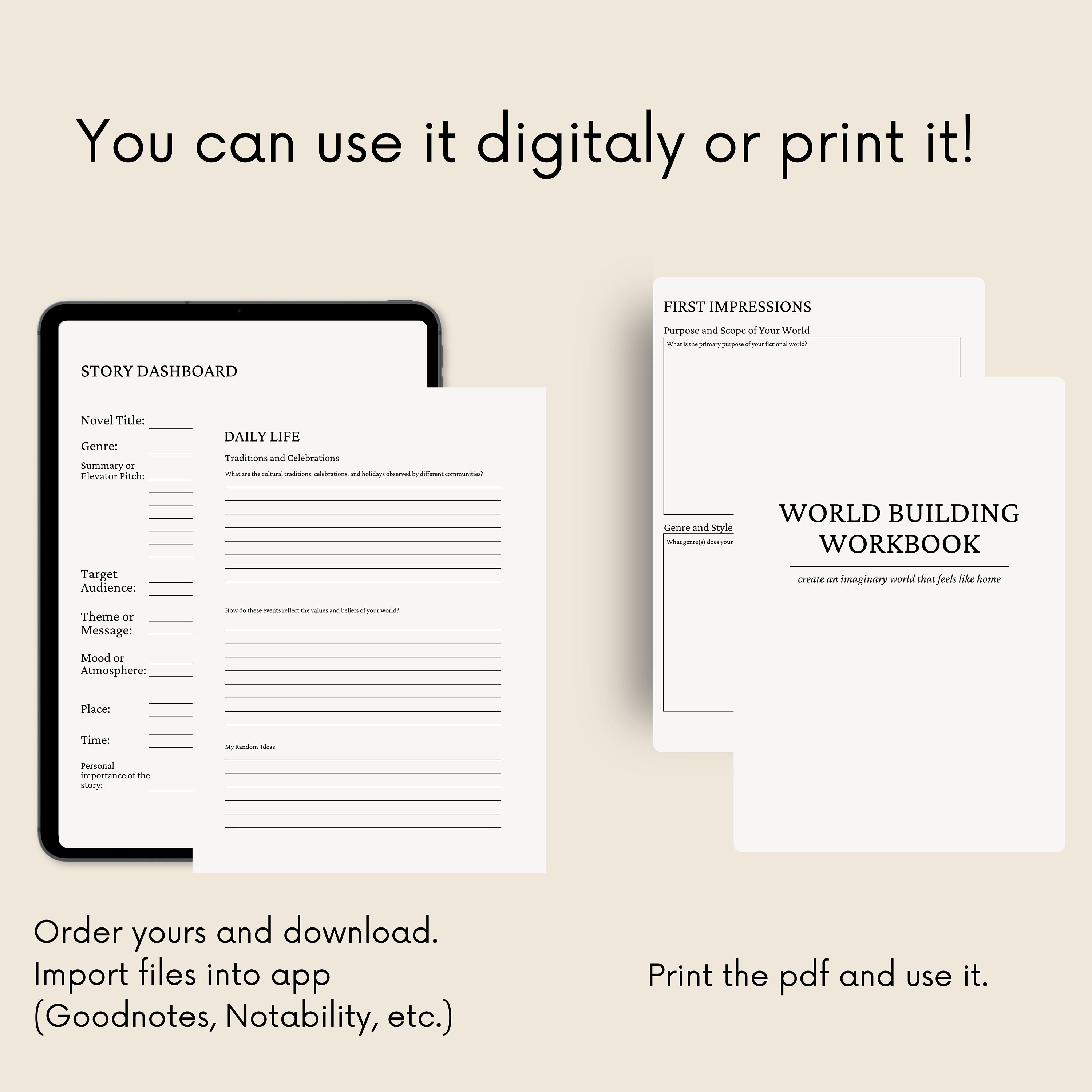 Fantasy World Building World Building Worksheet Fantasy - Etsy