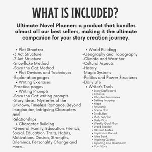 Ultimate Novel Planner: Character Workbook, Plotting Workbook, World ...