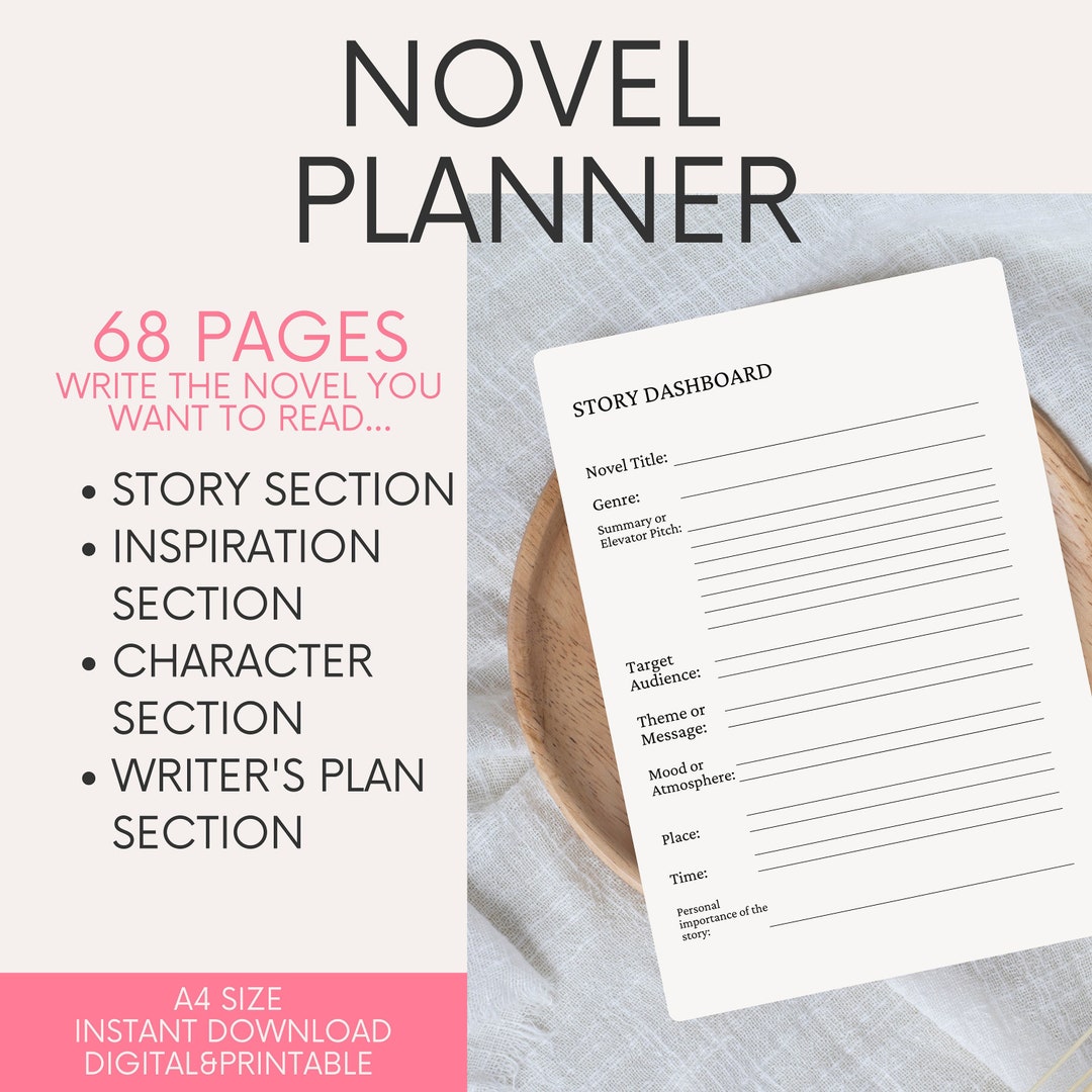 Guided Novel Planner, Writing Template Worksheet Planner, Writer ...