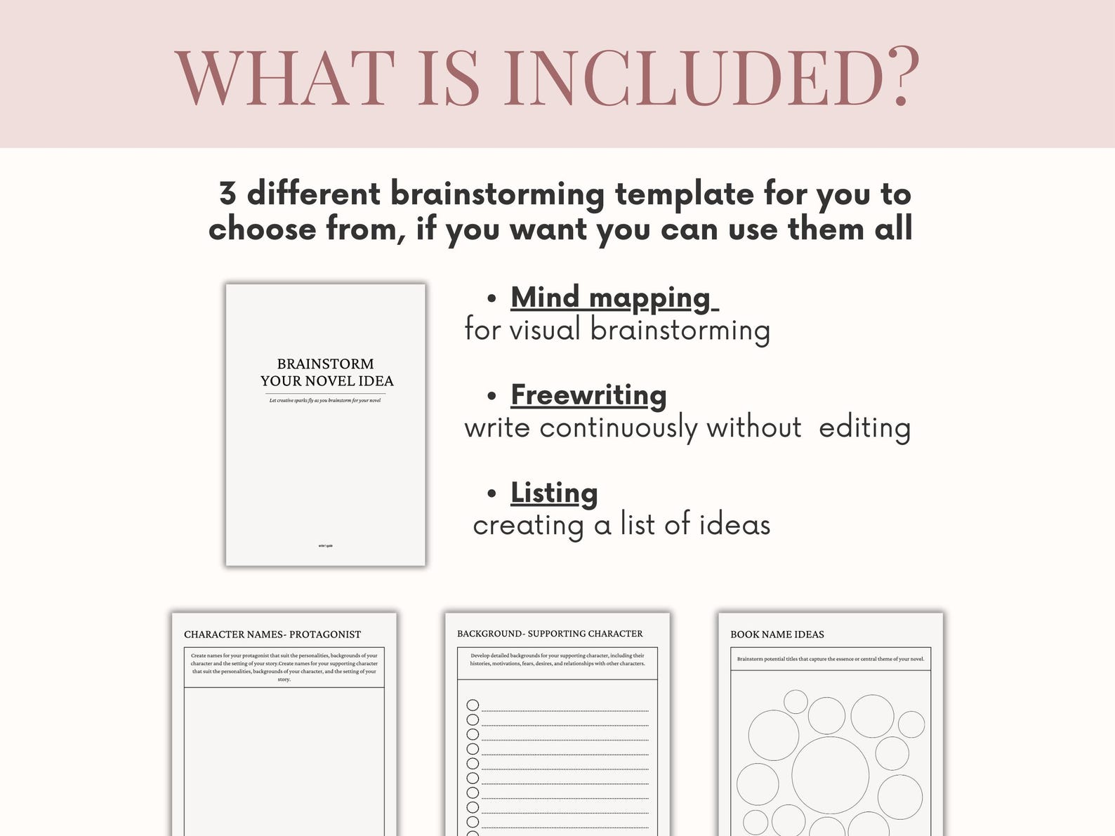 Writer Brainstorming Writing Template for Writer's Block, Creative ...