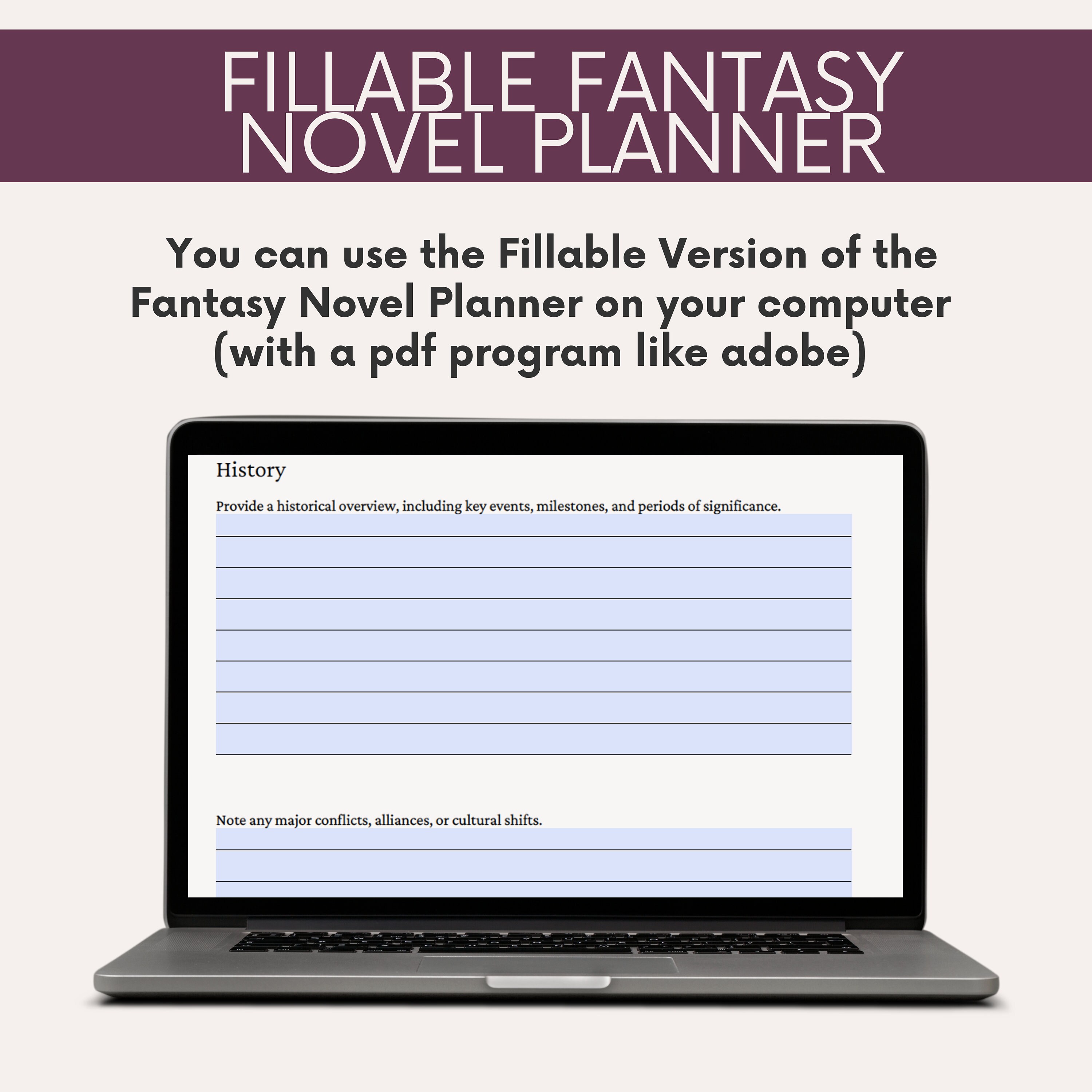Fillable Fiction Book Writing Kit, World Building Worksheet, Writing ...