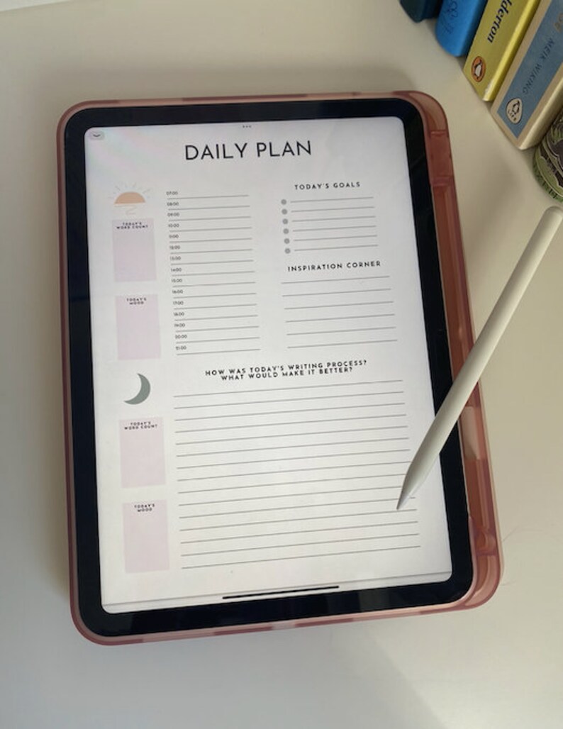 Writer's Daily Planner, Daily Planner for Writers, Printable Daily ...