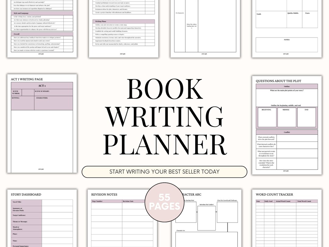 Novel Writing Planner: Author Book Outline (digital Download) - Etsy
