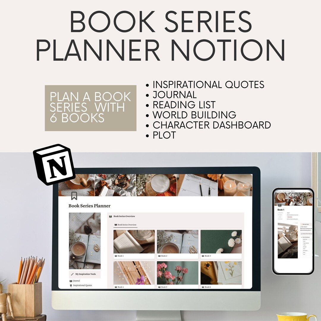 Book Series Notion Template Novel Planner, Writing Organizer, Character ...