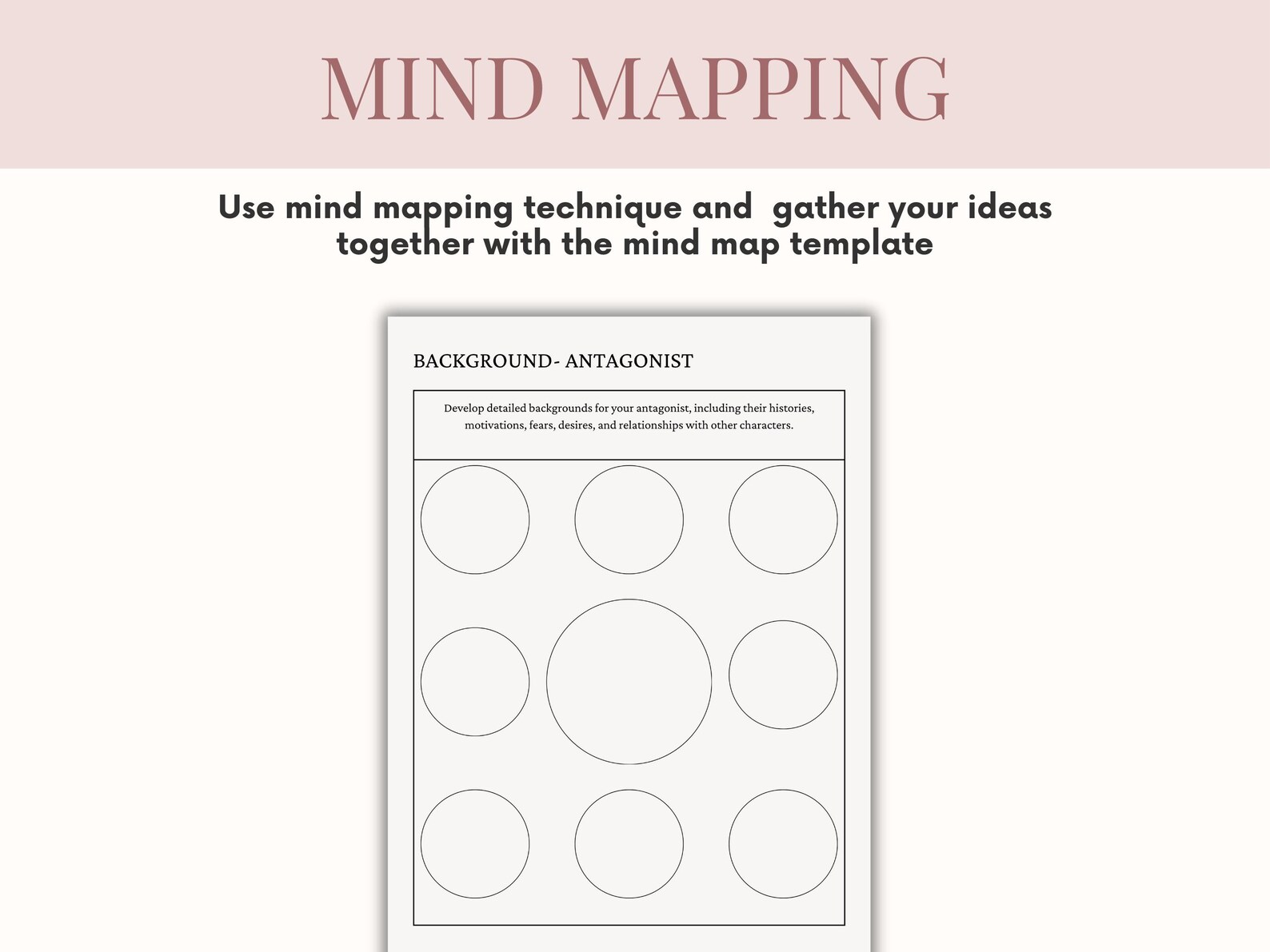 Writer Brainstorming Writing Template for Writer's Block, Creative ...