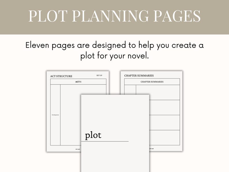 Novel and Nonfiction Writing Planner Character, Life Story, and Memoir ...