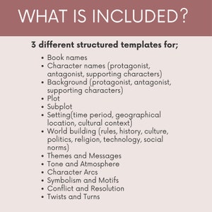 Fillable Brainstorming Writing Template Worksheets, Novel Outline, Plot ...