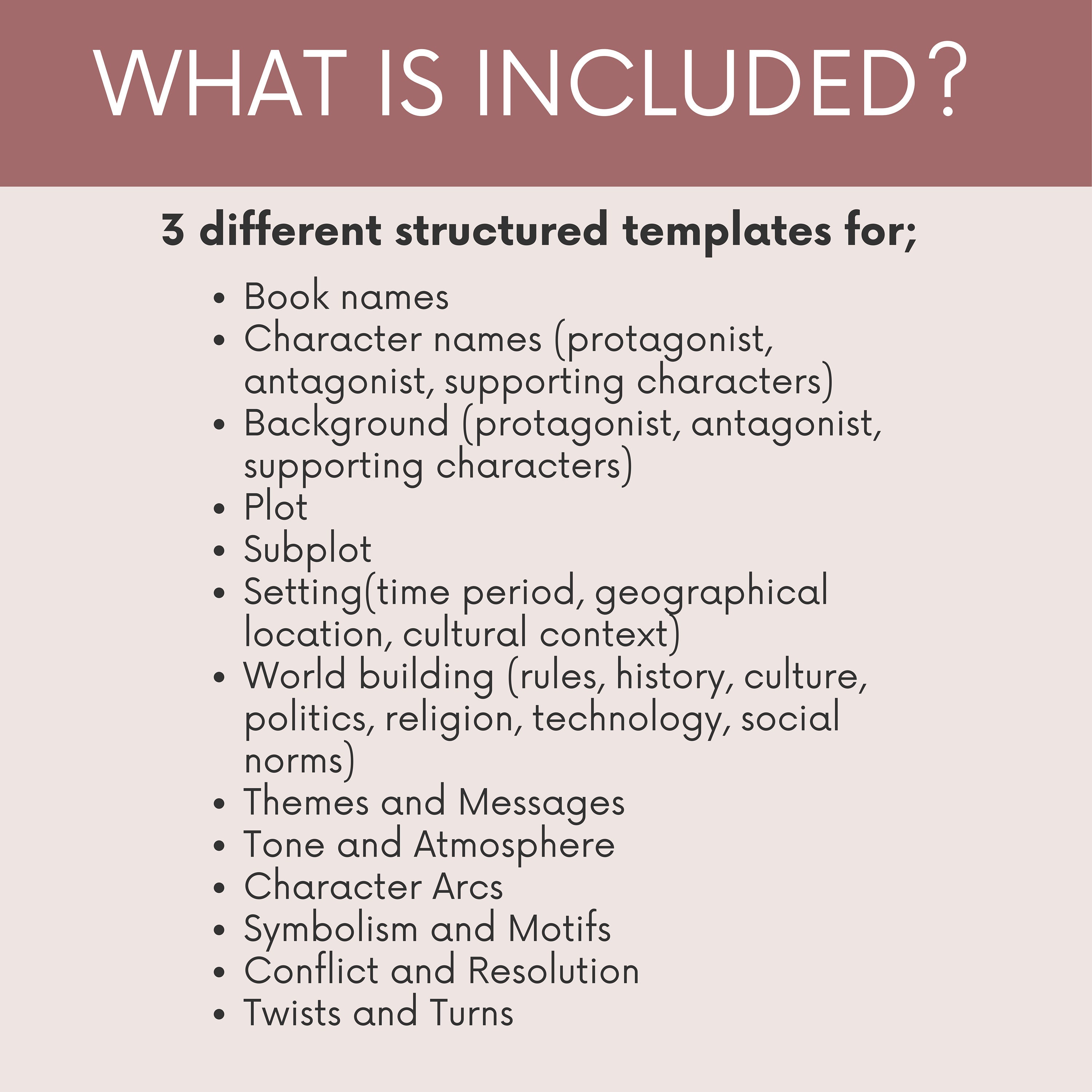 Fillable Brainstorming Writing Template Worksheets, Novel Outline, Plot ...