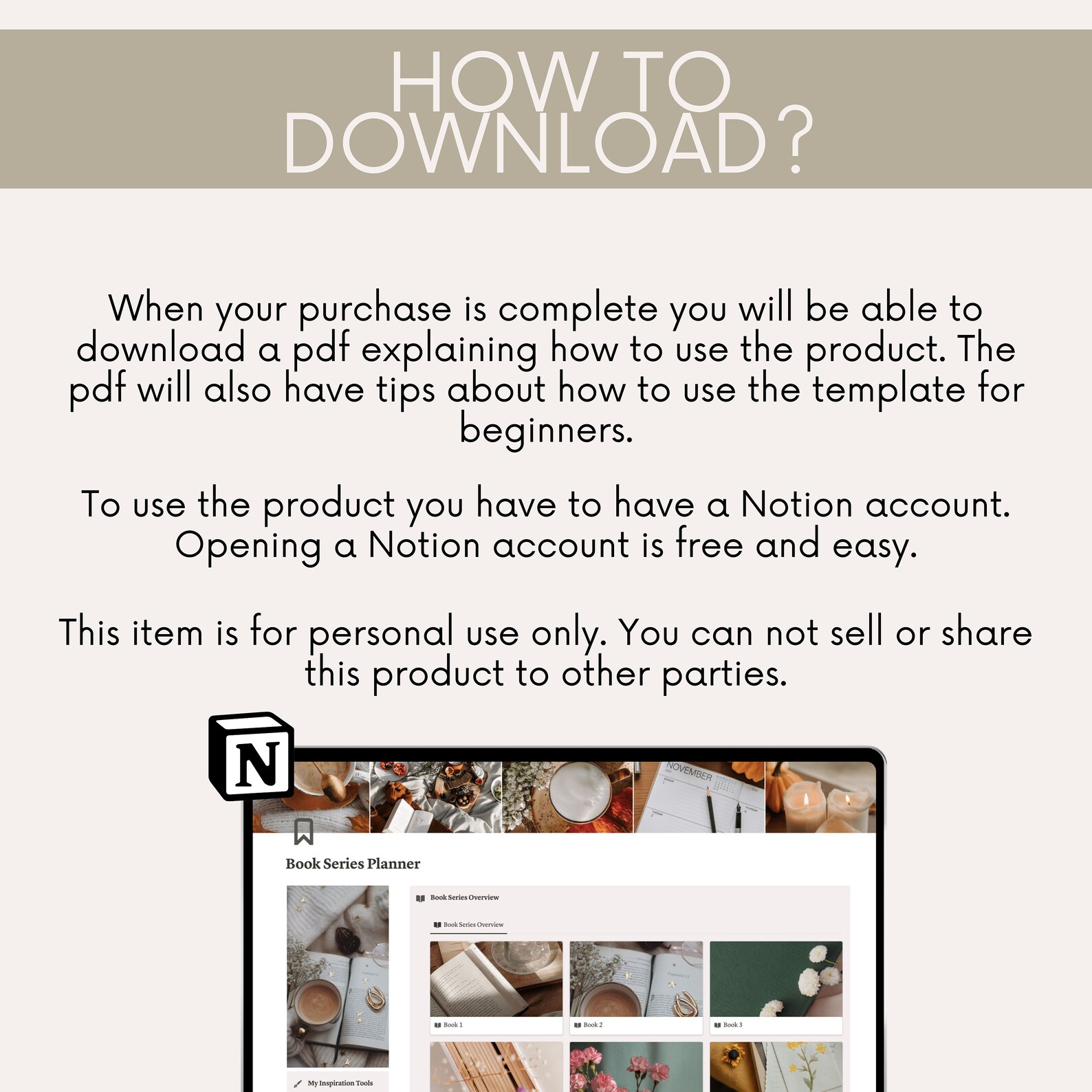 Book Series Notion Template Novel Planner, Writing Organizer, Character ...