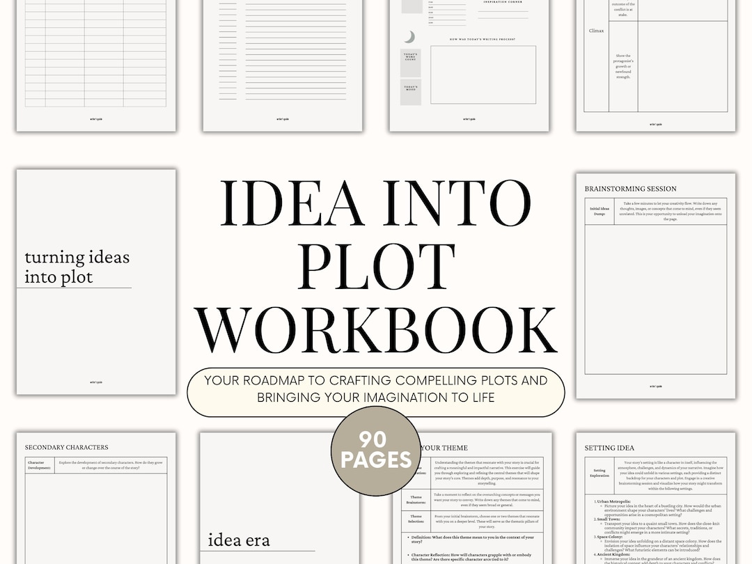 Novel Planning Workbook: Idea to Plot, Book Outline Planner, Character ...