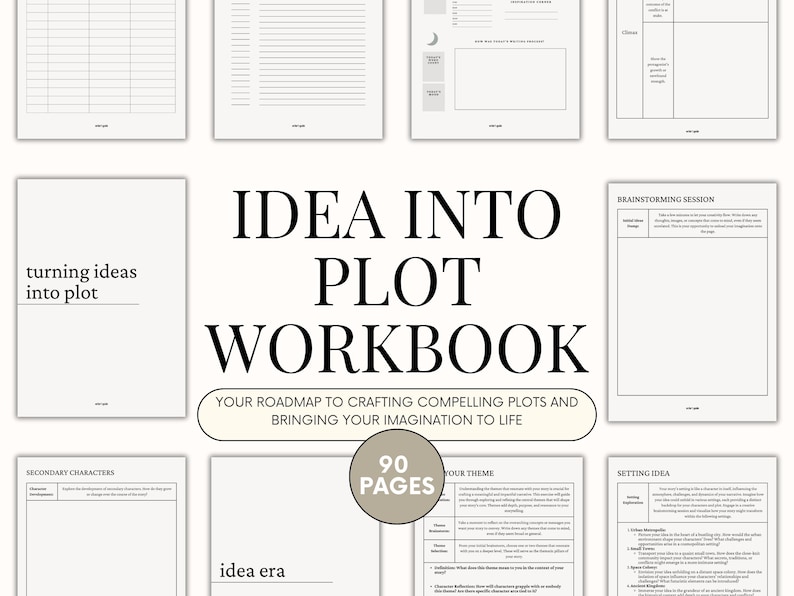 Novel Planning Workbook: Idea to Plot, Book Outline Planner, Character ...