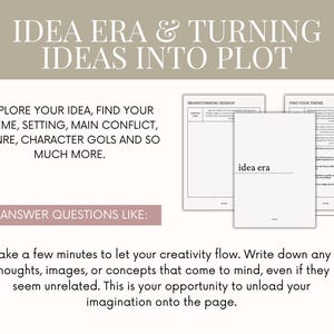 Fillable Novel Planner Author Planner Book Writing Planner, Novel Workbook Plot Outline Sheet ...