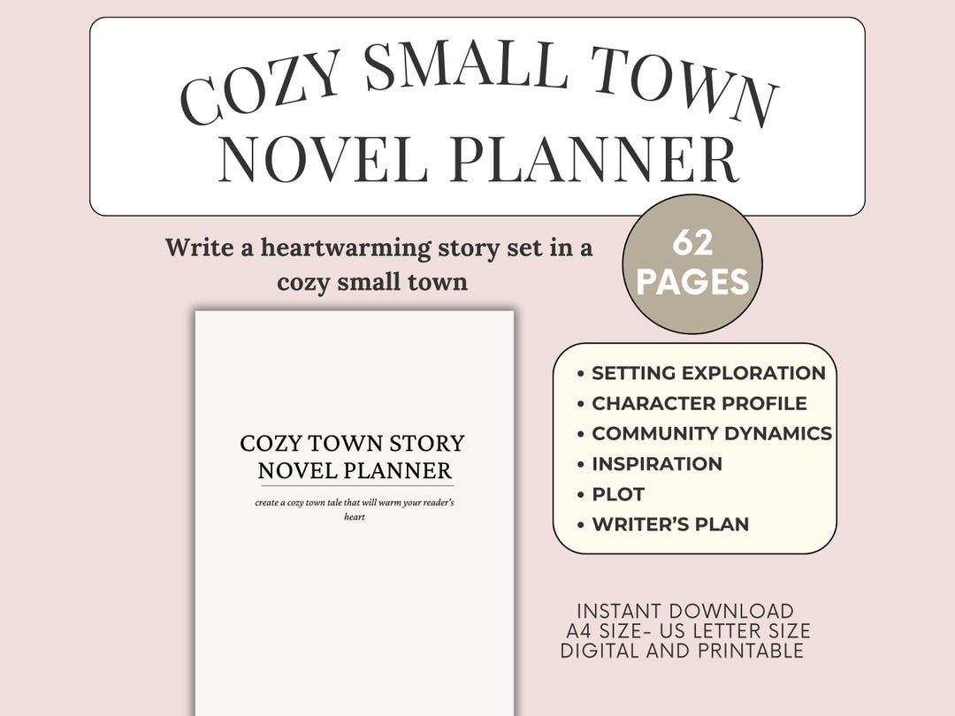Cozy Small Town Novel Planner: Writing Worksheets, Book Planning ...