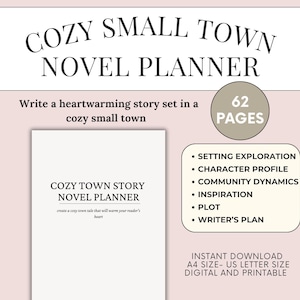 Cozy Small Town Novel Planner: Writing Worksheets, Book Planning ...