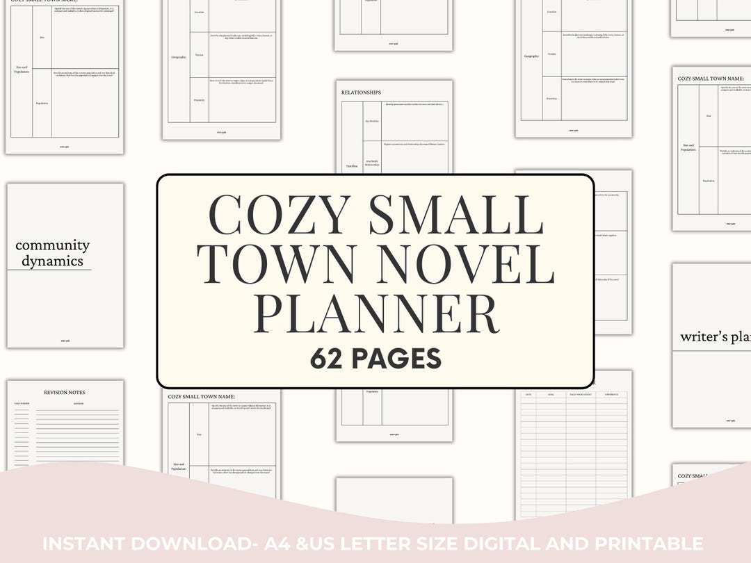 Cozy Small Town Novel Planner | Community Dynamics, Plot Outline ...