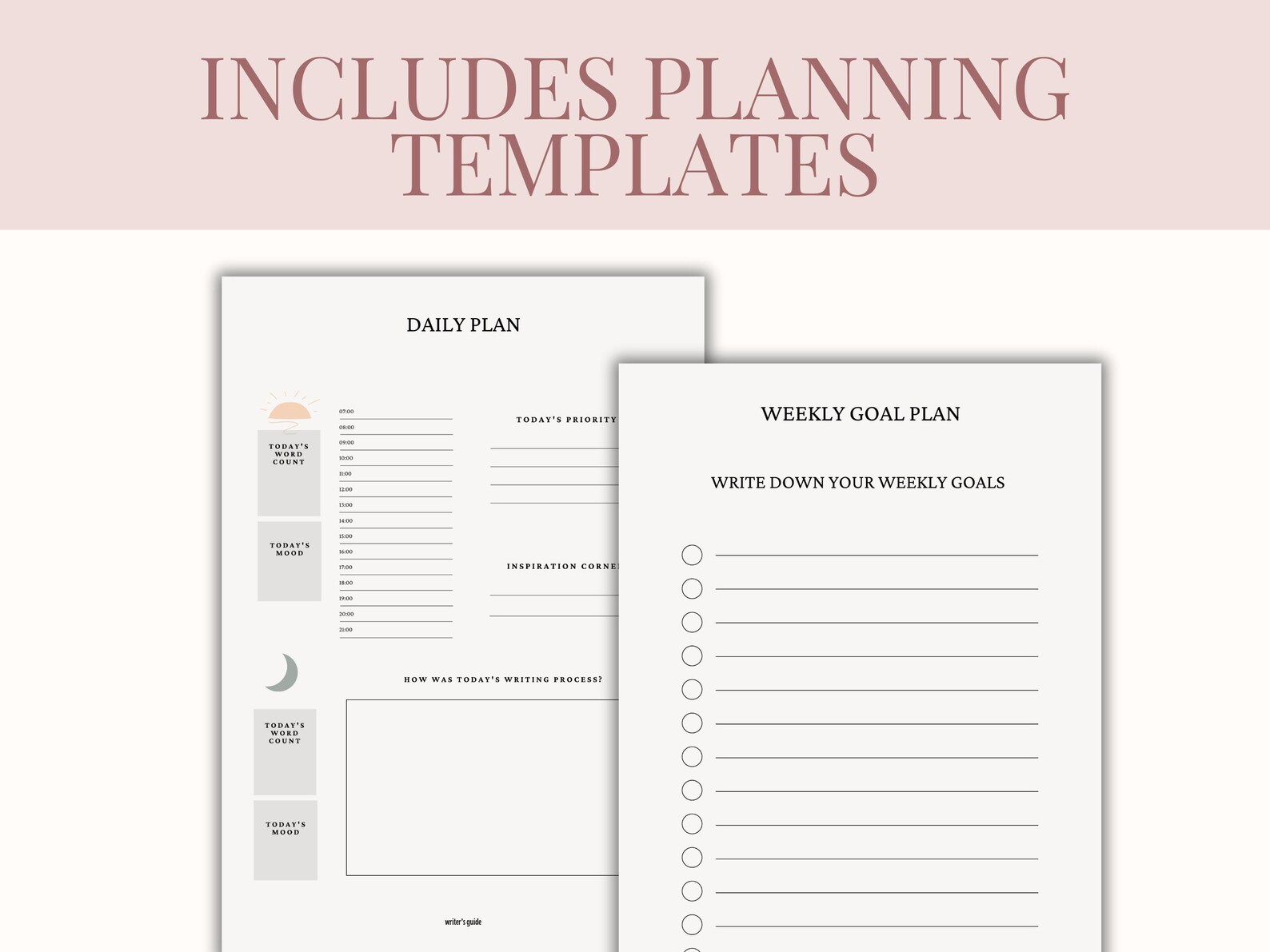 Writer Brainstorming Writing Template for Writer's Block, Creative ...