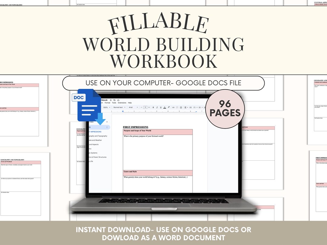 Fantasy World Building Workbook: Fantasy Writing Template, Magic System ...