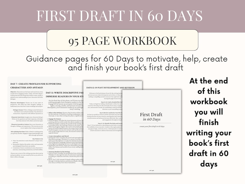 Book Writing Bundle: Novel Planner, Author Story Outline, Character ...