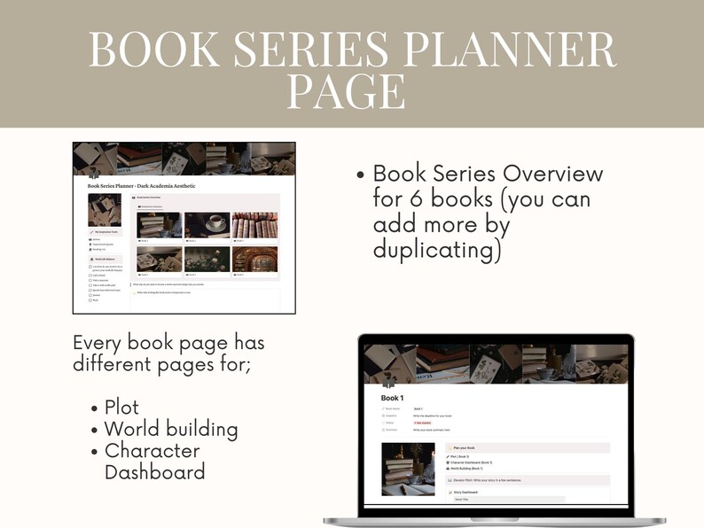 Notion Template Novel Planner, Book Writing Planner, World Building ...