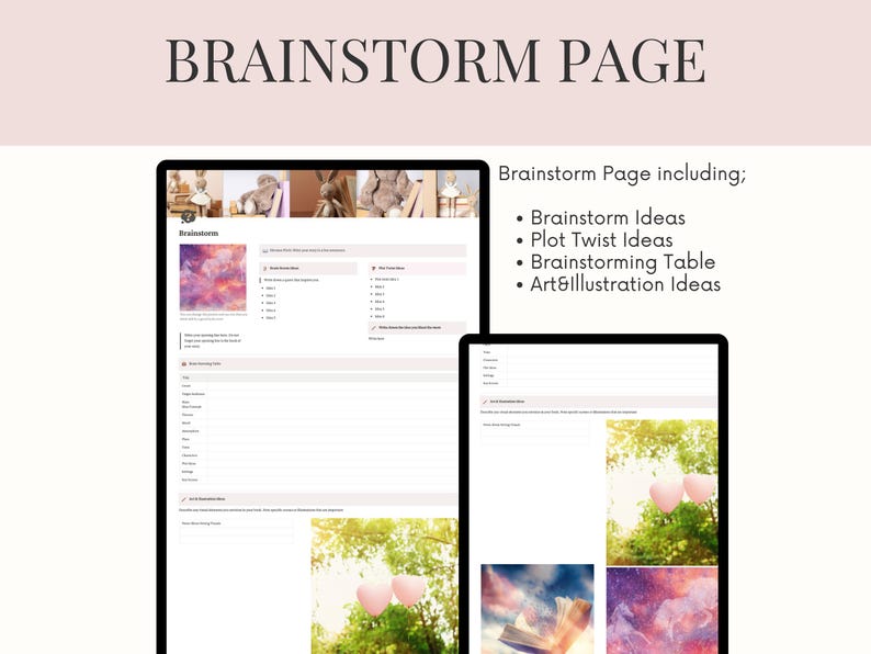 Notion Children Book Planner, Child Book Author Notion Planner ...