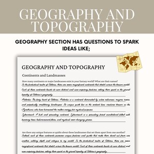 Fantasy World Building, World Building Worksheet, Fantasy World Builder ...